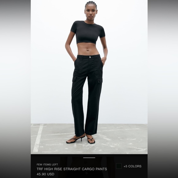 Zara | Pants & Jumpsuits | Zara High Waist Cargo Pants | Poshmark